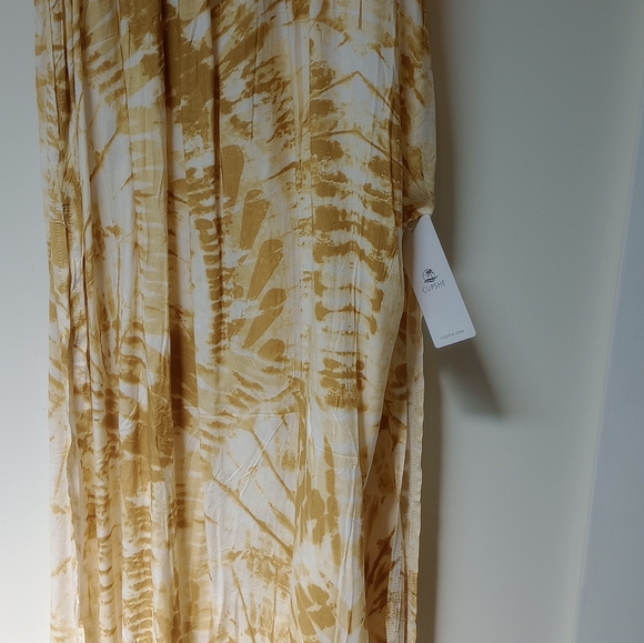 Cupshe | Dresses | Cupshe Yellow Tiedye Beach Coverup Maxi Dress | Poshmark